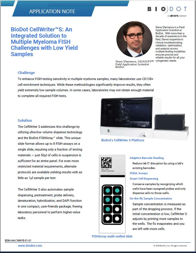 BioDot CellWriter S Application Note - BioDot
